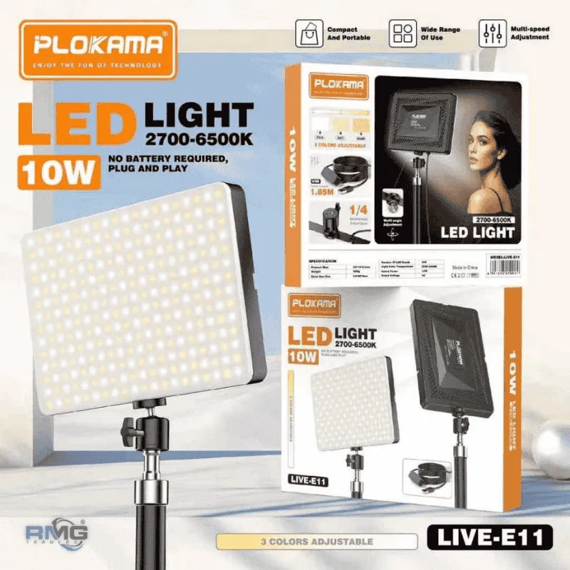 Plokama E11 LED Light 2700-6500K 10W MUA PL-26 11 INCH PHOTO LIGHT ...